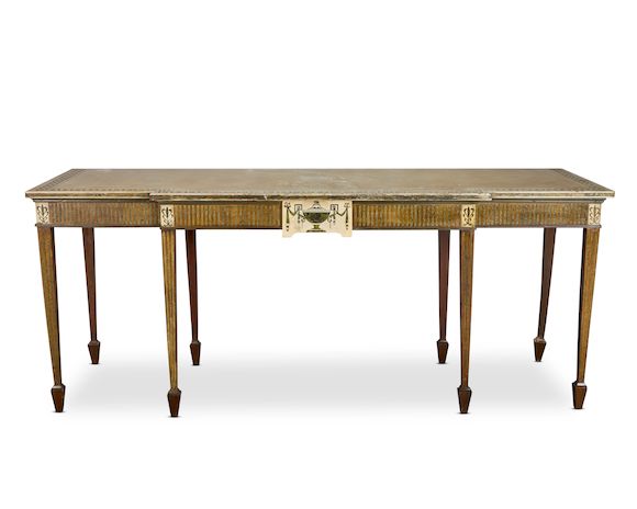 Bonhams : A 'Grand Tour' marble, simulated marble composition and grained wood breakfront ...