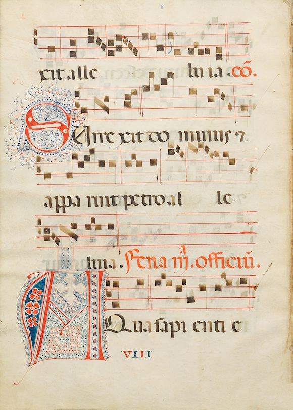 Bonhams : ILLUMINATED MANUSCRIPT [GRADUAL] Proprium de tempore ...