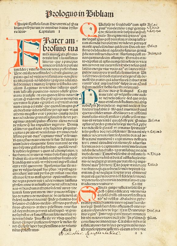 Bonhams : BIBLE, IN LATIN [Biblia Latina] Biblia cum concordantiis ...