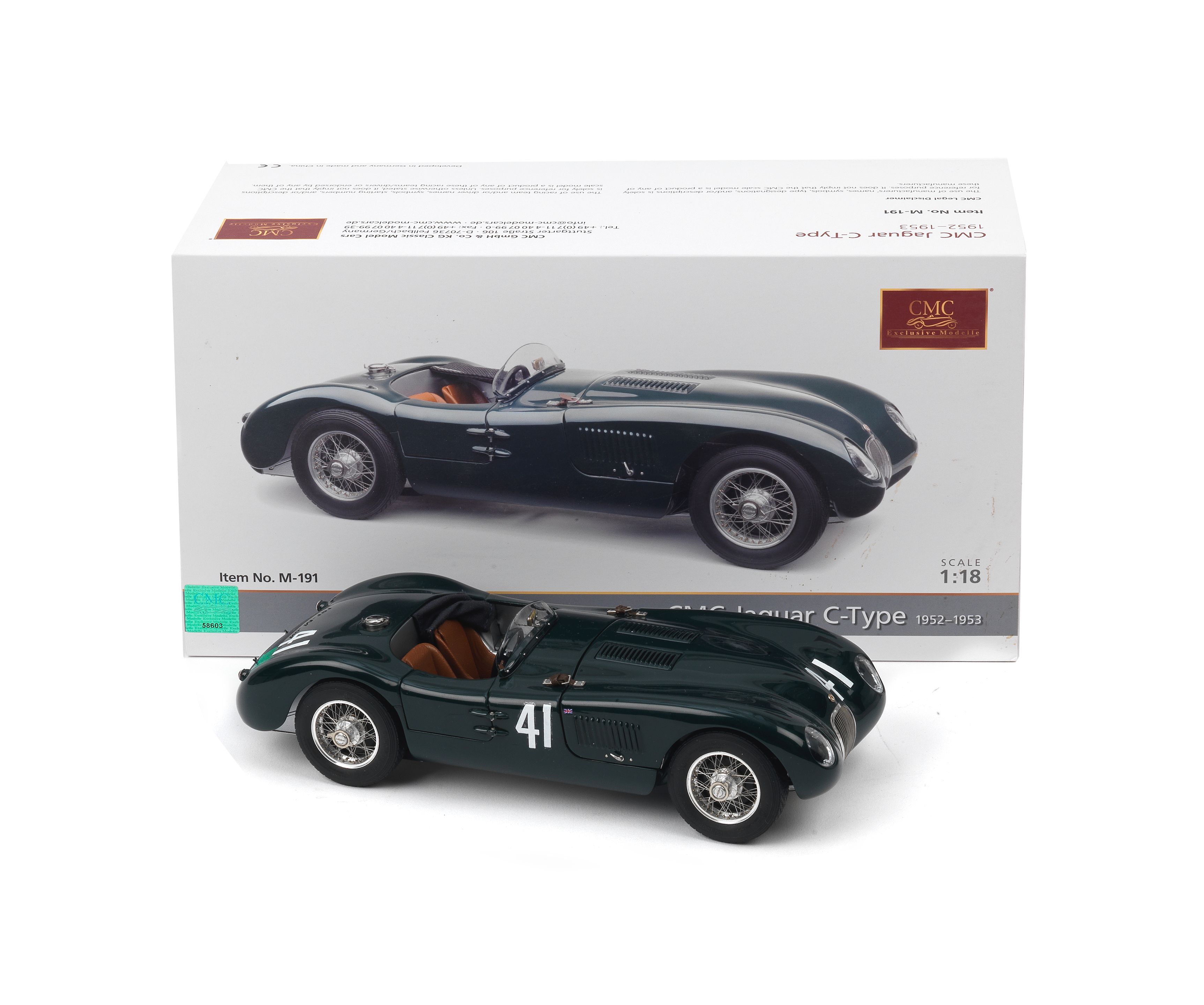 Bonhams Cars : A boxed 1:18 scale 1952-1953 Jaguar C-Type model, by CMC ...