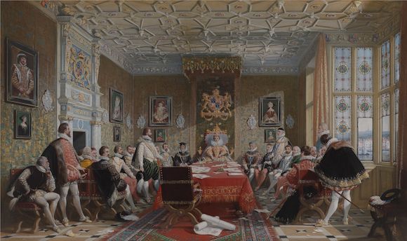 Bonhams : Joseph Nash (British, 1808-1878) Queen Elizabeth I and her ...