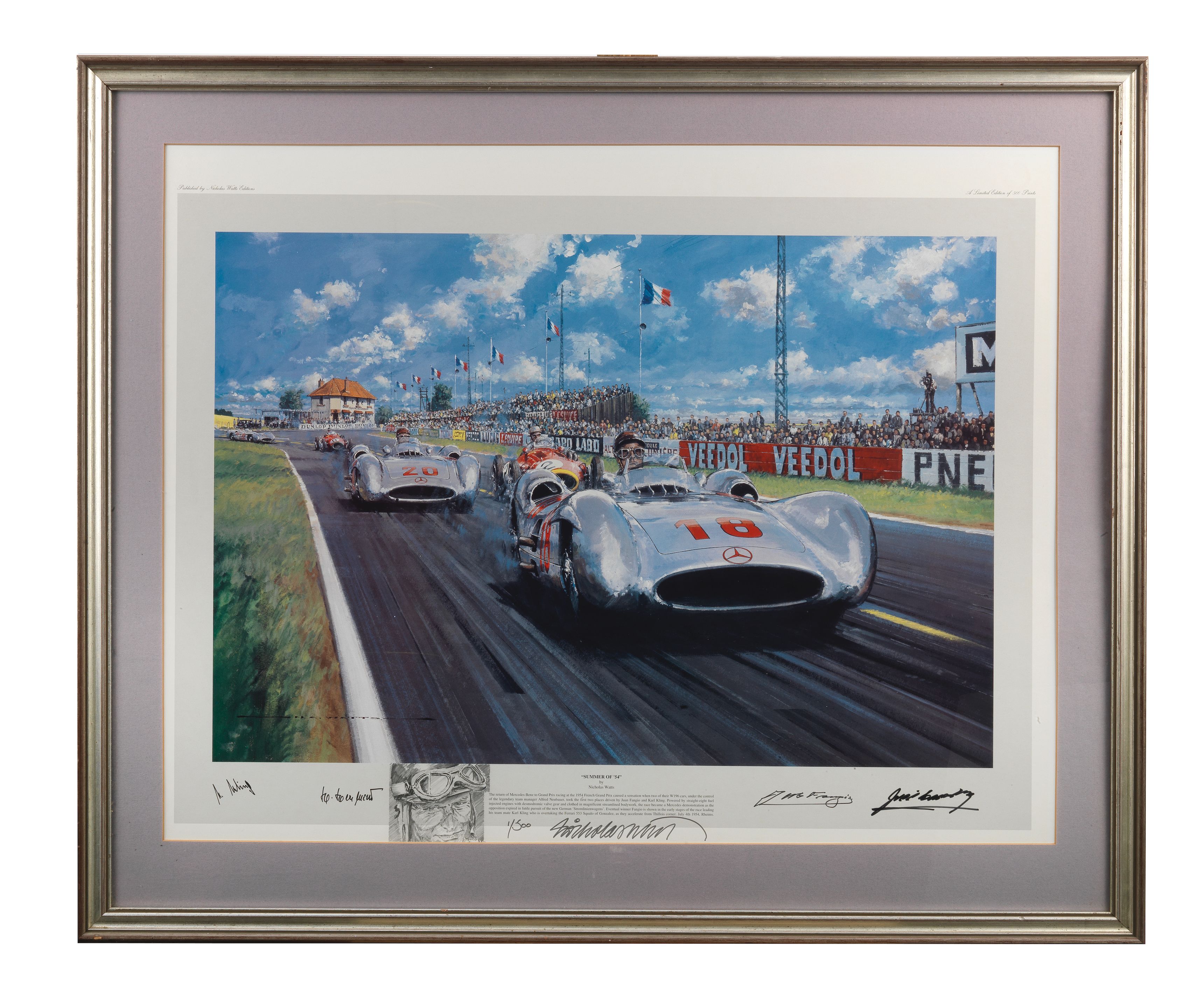 Bonhams Cars : 'Summer of 54', a signed print after Nicholas Watts,