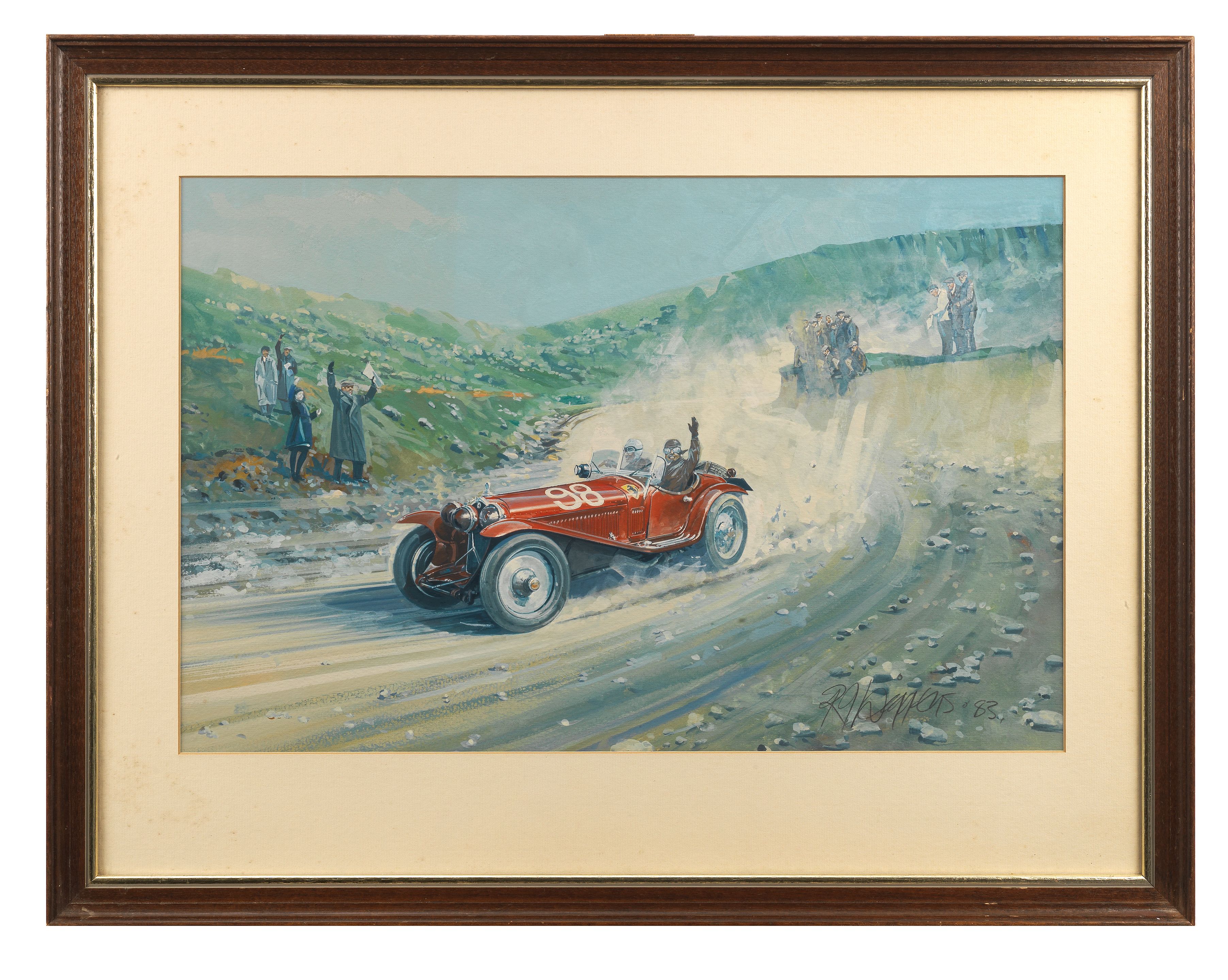 Bonhams Cars : Rodney Diggens (British 20th Century), 'Alfa Romeo 8C ...