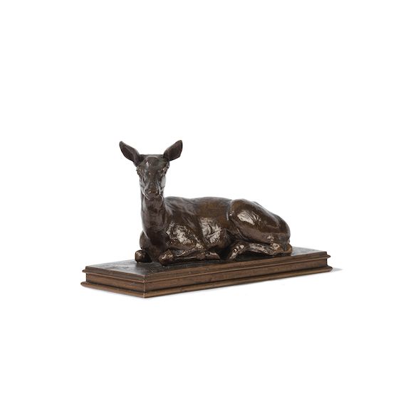 Bonhams Cornette de Saint Cyr : Modèle en bronze représentant Biche au ...