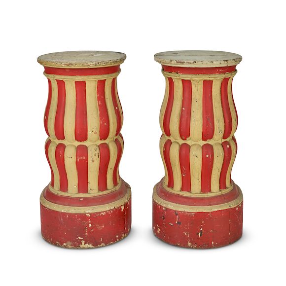Bonhams : A pair of English carved and painted circus stands Circa ...