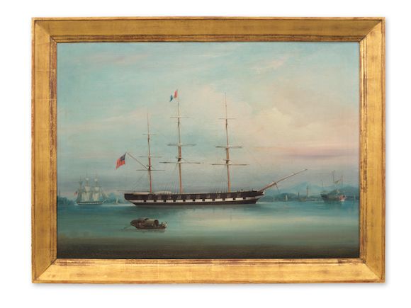 Bonhams : NAMCHEONG (ACTIVE 1840-1870) The Ship 'Shand' off Whampoa Island