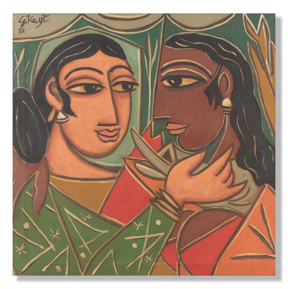 Bonhams : George Keyt (1901-1993) Untitled (Lovers)