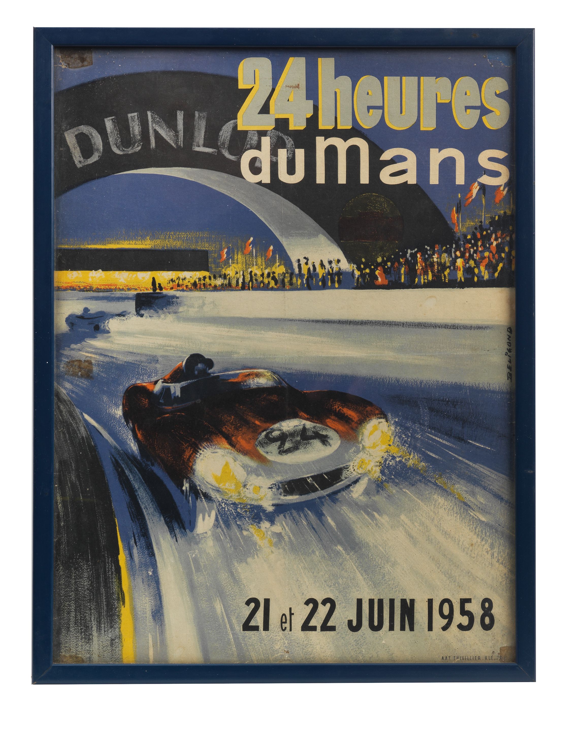 Bonhams Cars : 1958 Le Mans 24 Hour poster after Beligond,
