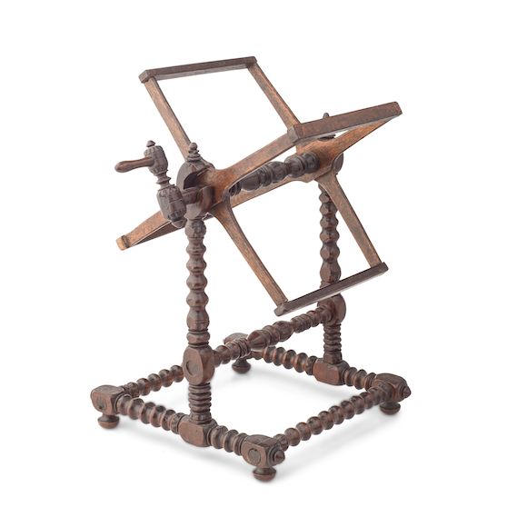 Bonhams : A Victorian turned wool winder (Qty)