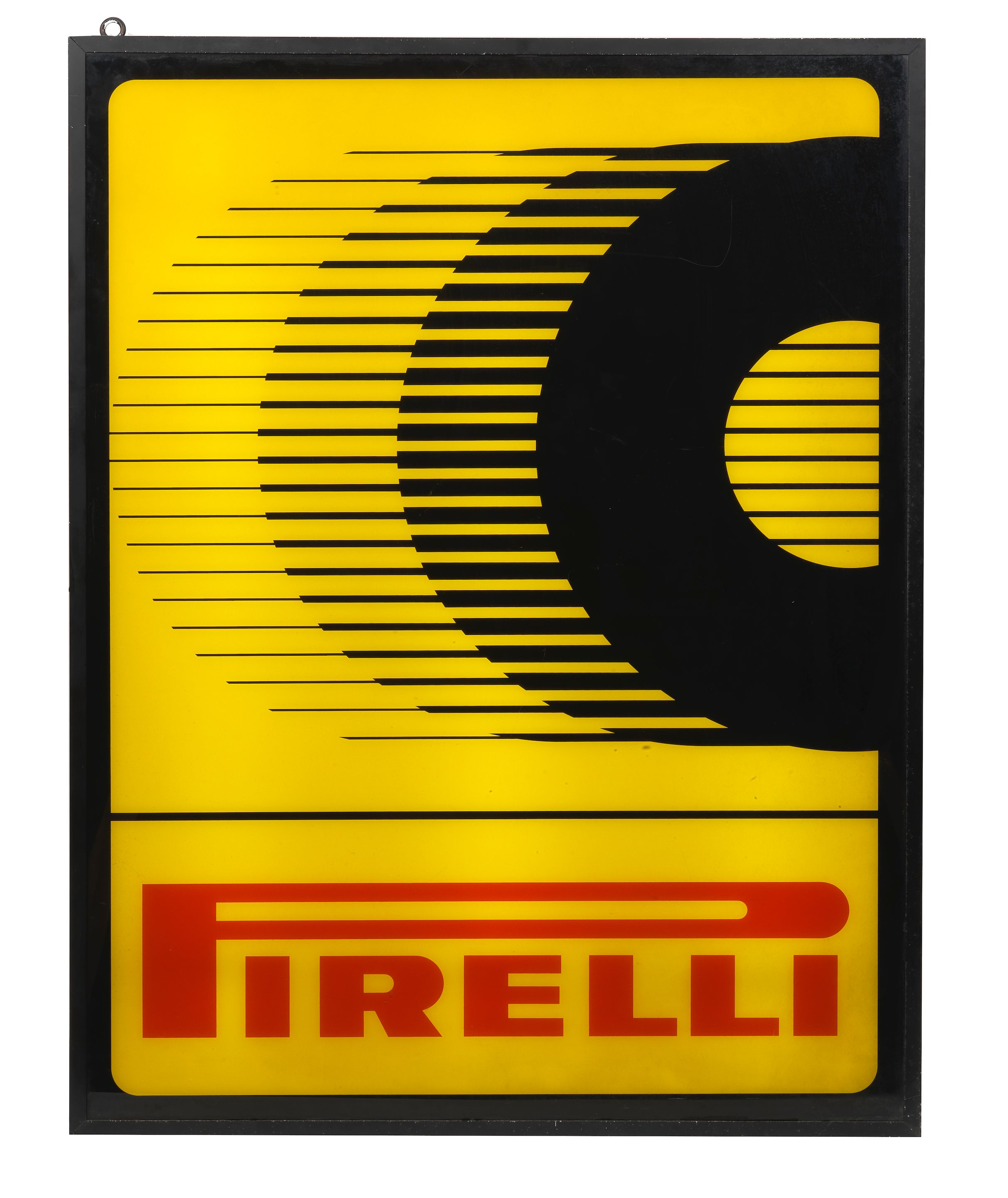 Bonhams Cars : A large 'Pirelli' double-sided illuminating garage sign,