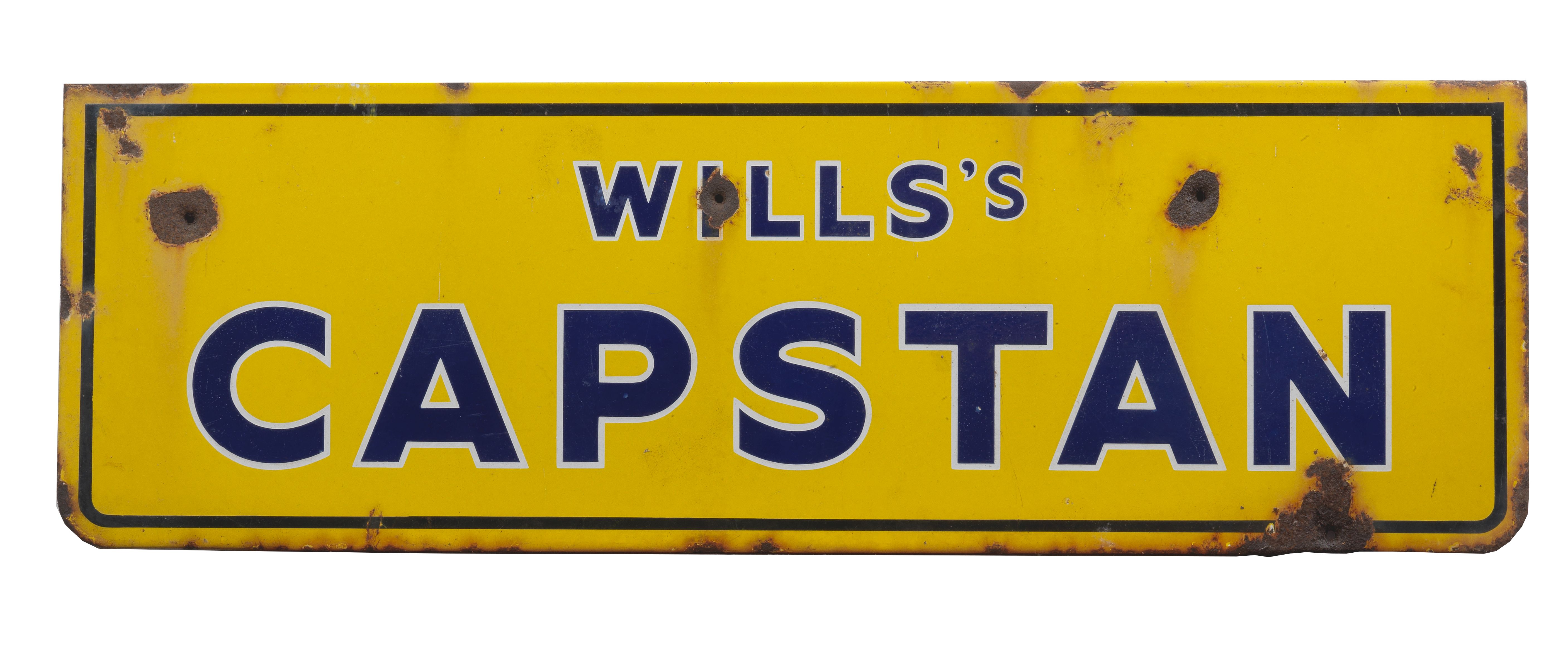 Bonhams Cars : Two Wills's Capstan flange mounted enamel signs, ((2))
