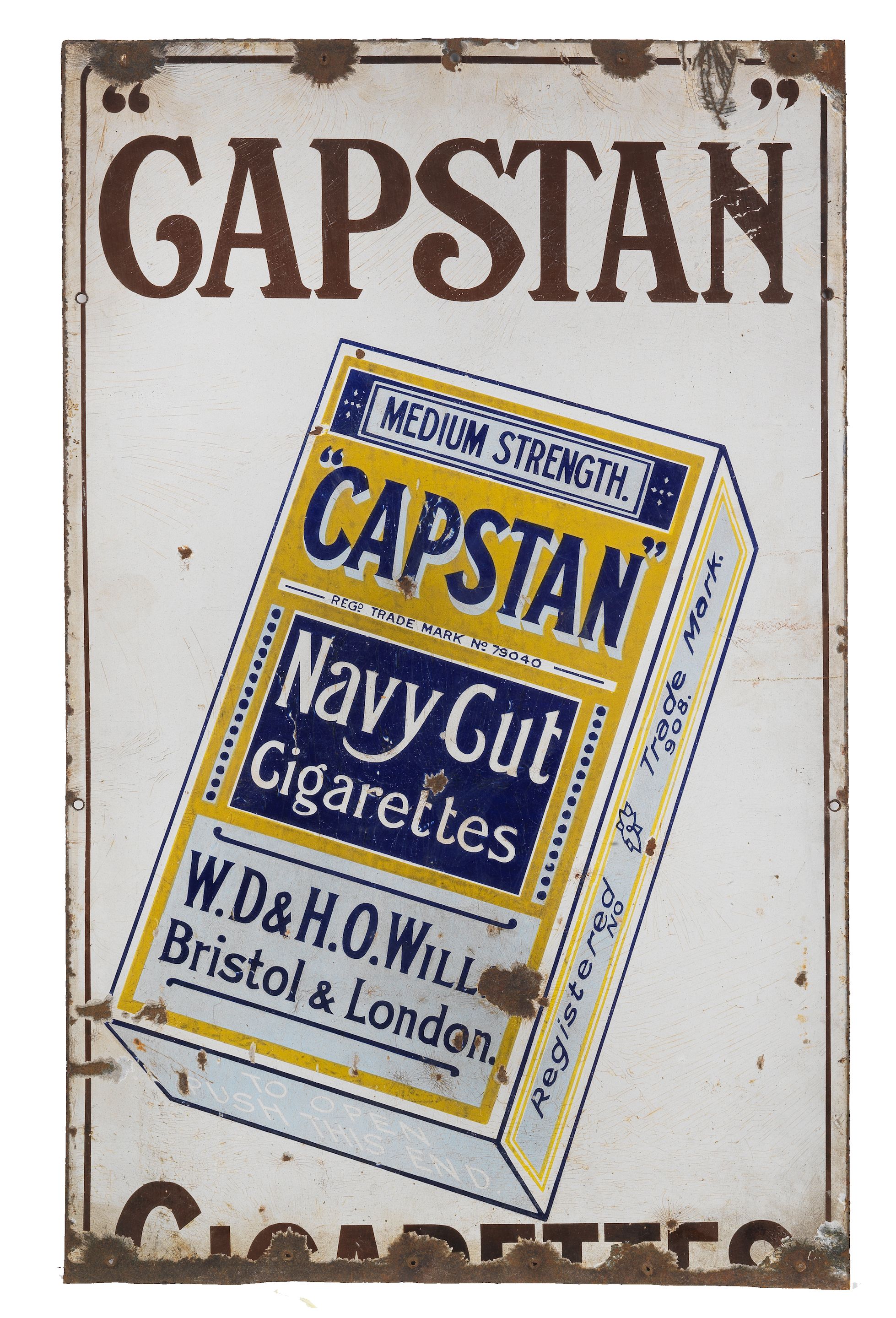 Bonhams Cars : A Capstan Cigarettes enamel sign,