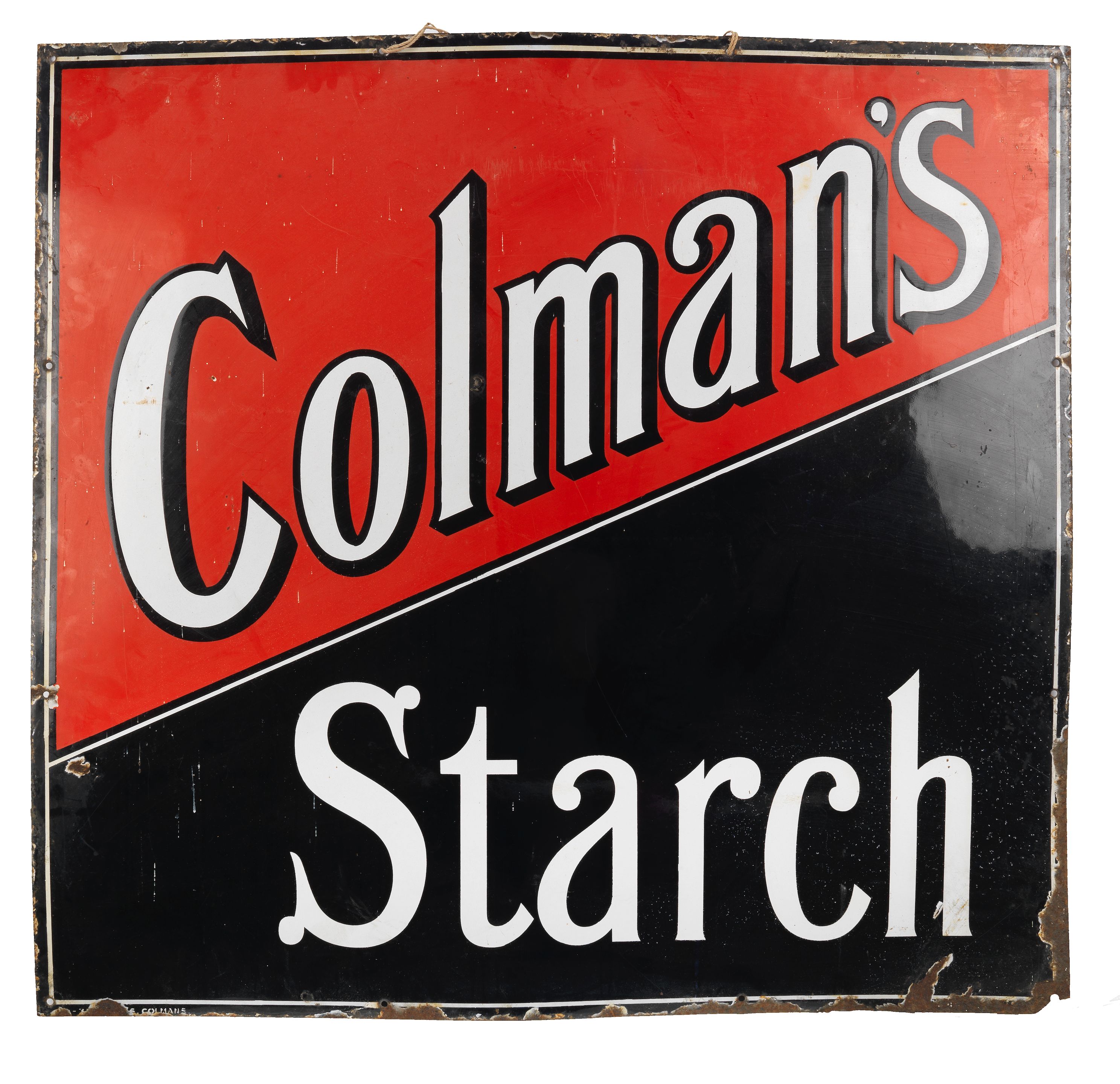 Bonhams Cars : A Colman's Starch enamel sign,