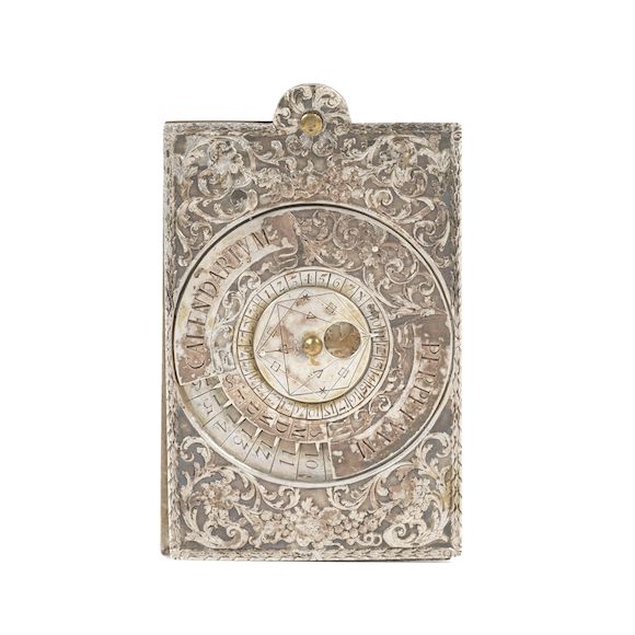 Bonhams : A silver perpetual calendar, German, late 18th century,