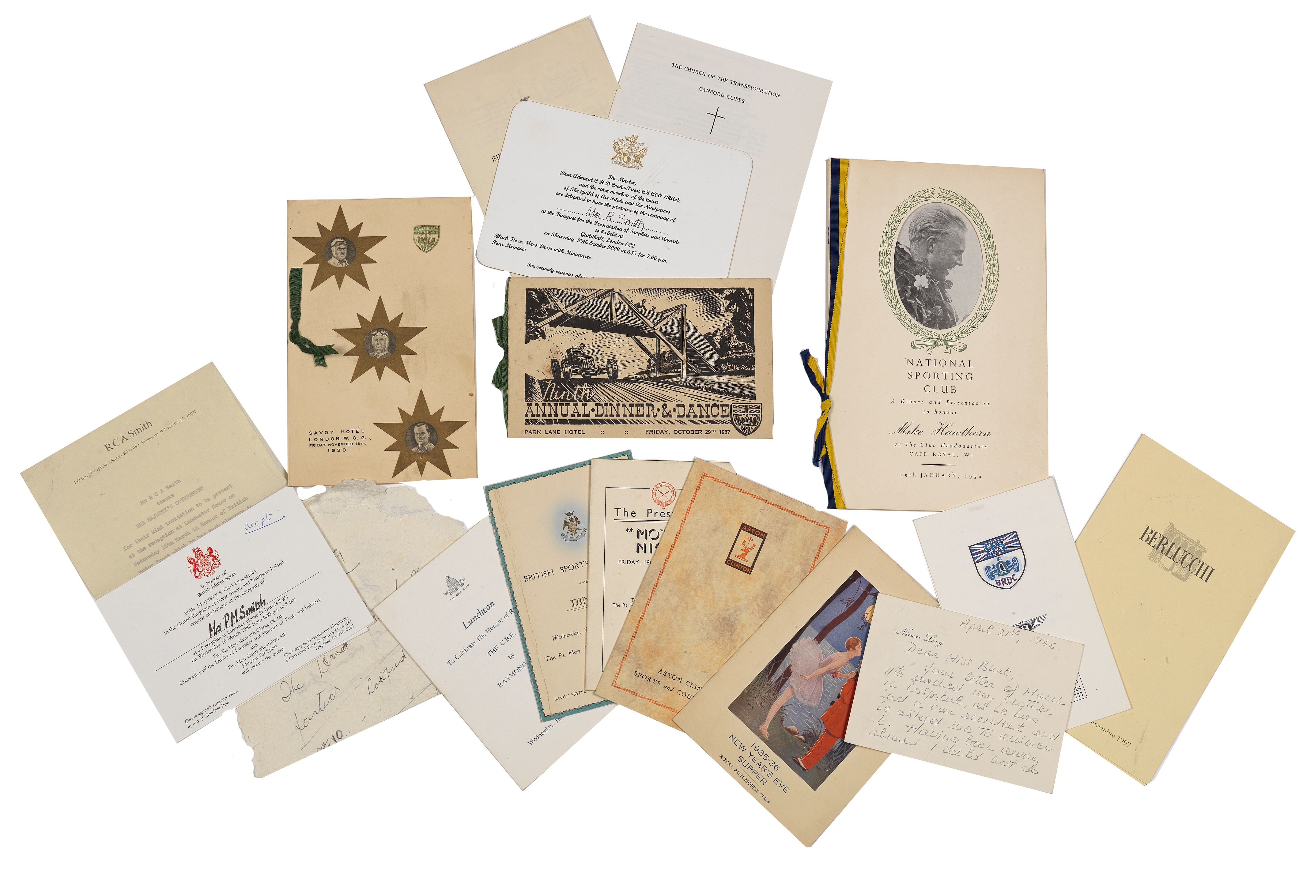 Bonhams Cars : A signed National Sporting Club dinner menu to honour ...