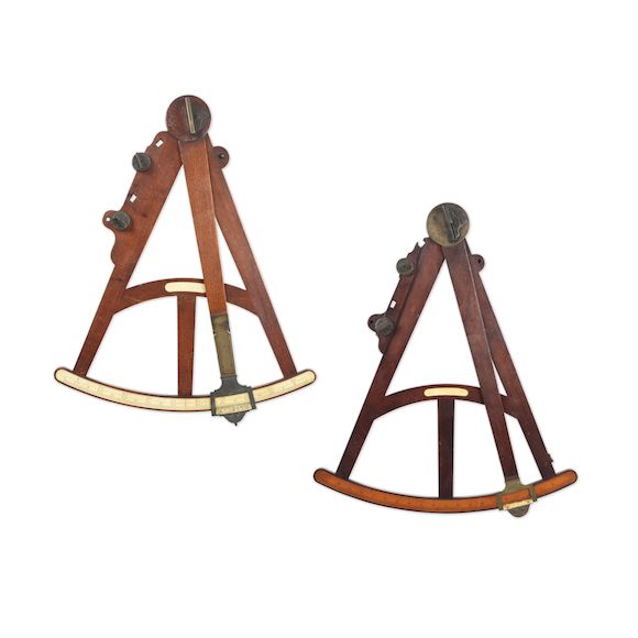 Bonhams : A mahogany Hadley's Quadrant, English, late 19th century, (2 ...