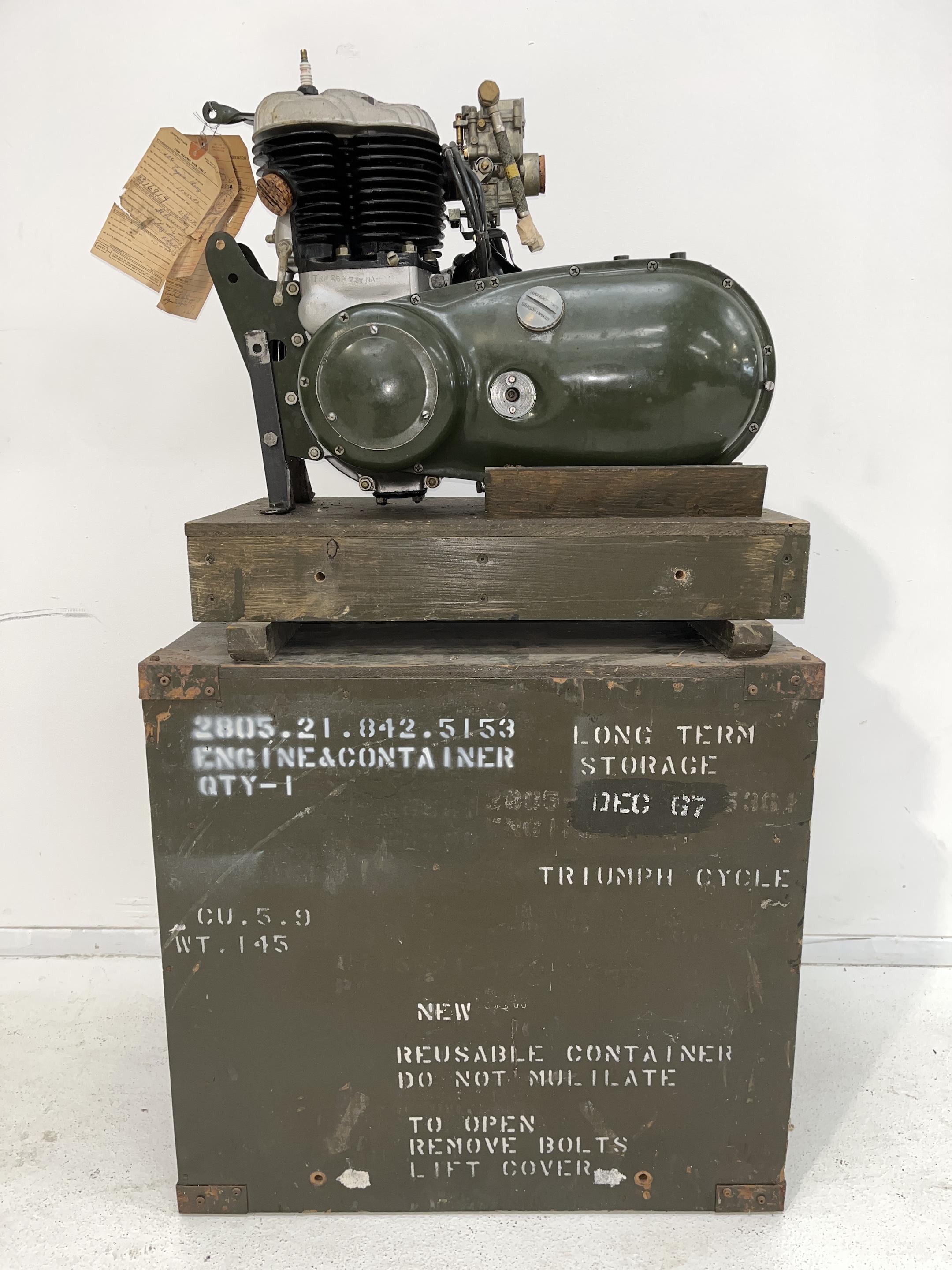Bonhams Cars : A boxed Triumph TRW engine