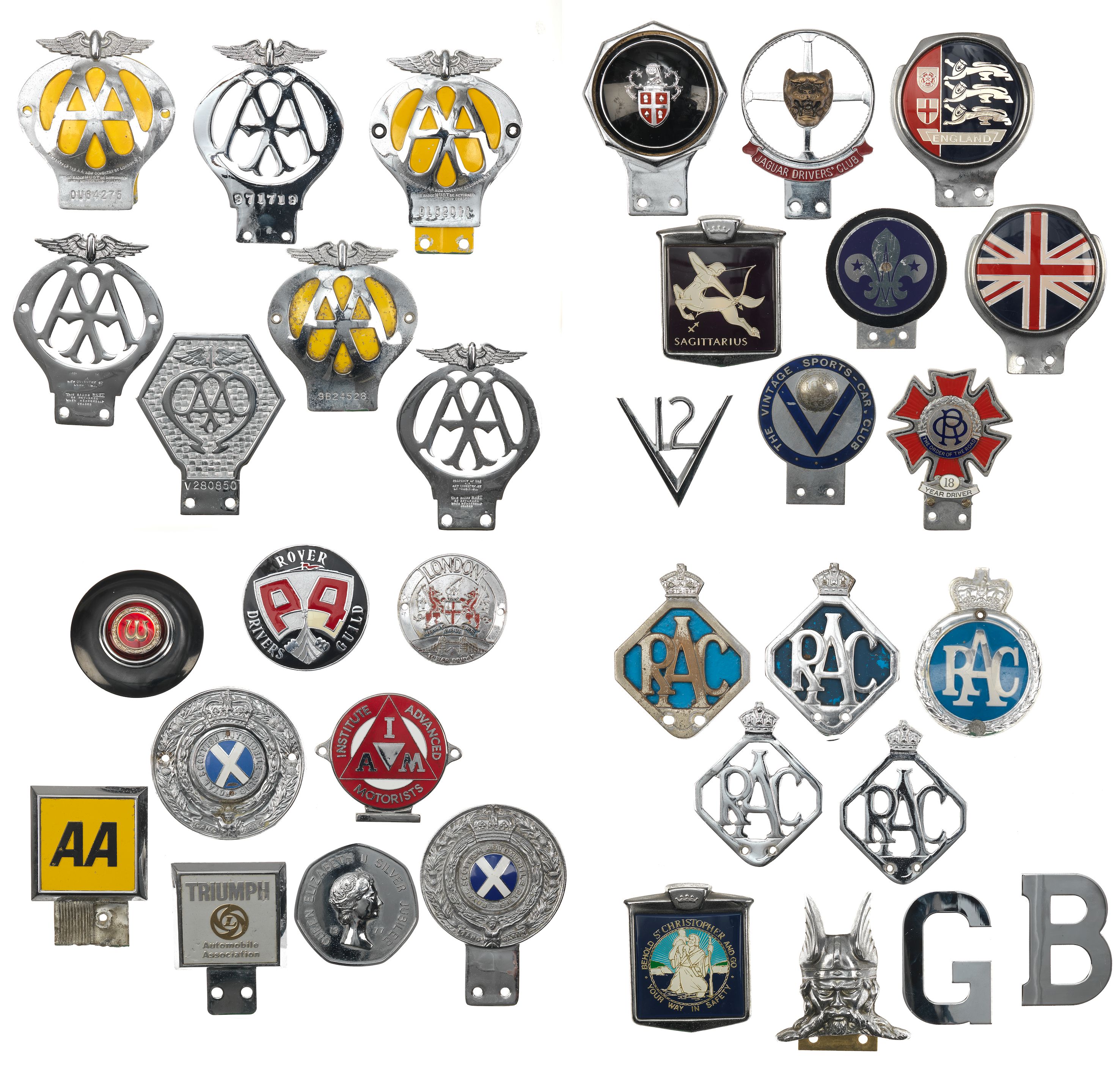 Bonhams Cars : A collection of motoring badges, ((Qty))