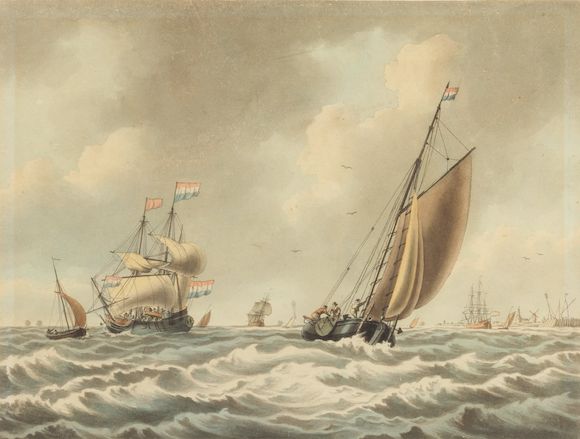 Bonhams : John Cleveley the Younger (British, 1747-1786) Dutch vessels ...