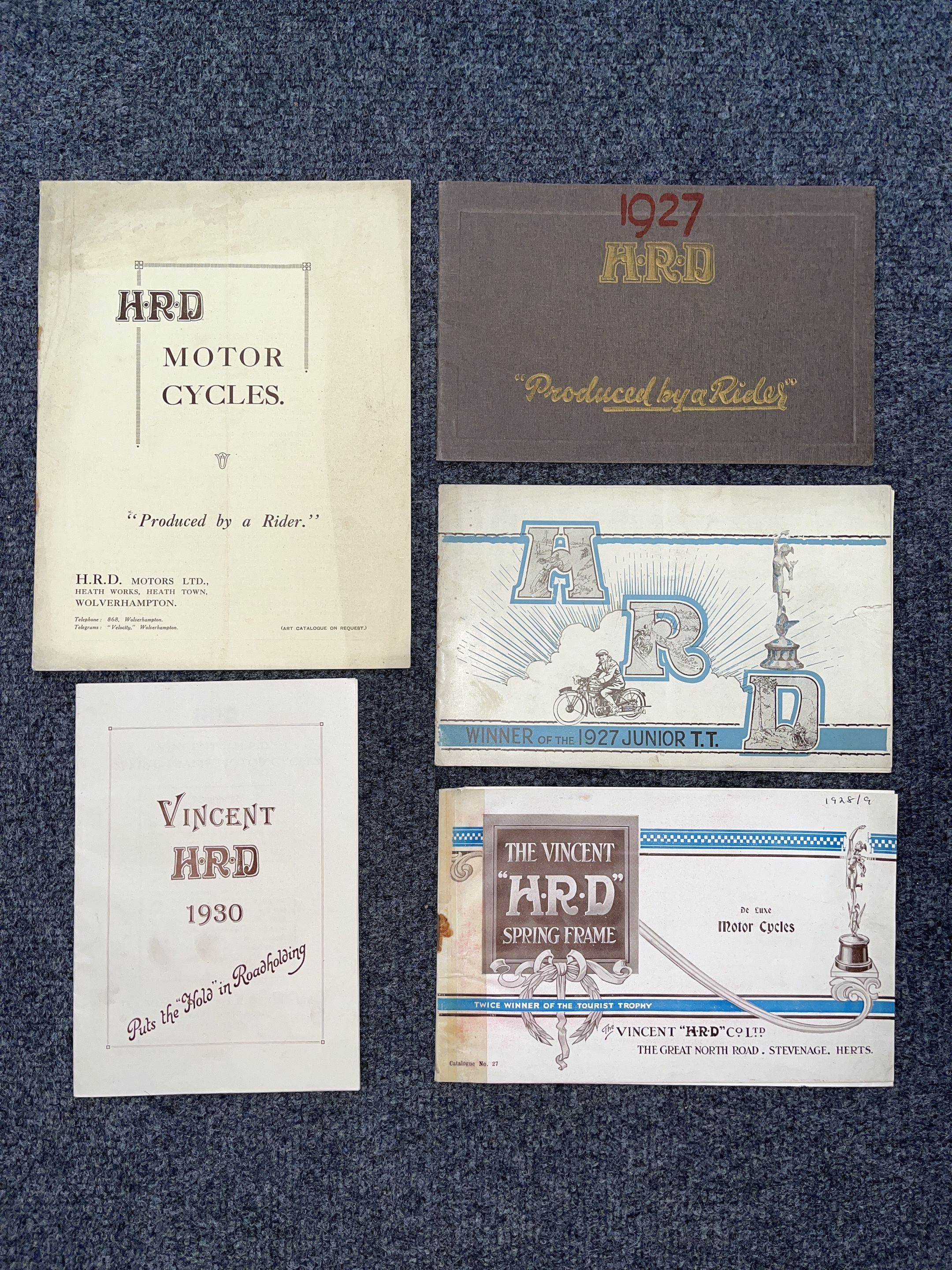 Bonhams Cars : Five Vincent HRD brochures ((5))