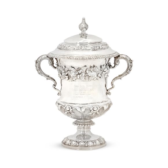Bonhams : A George IV silver two-handled trophy cup and cover Rebecca ...