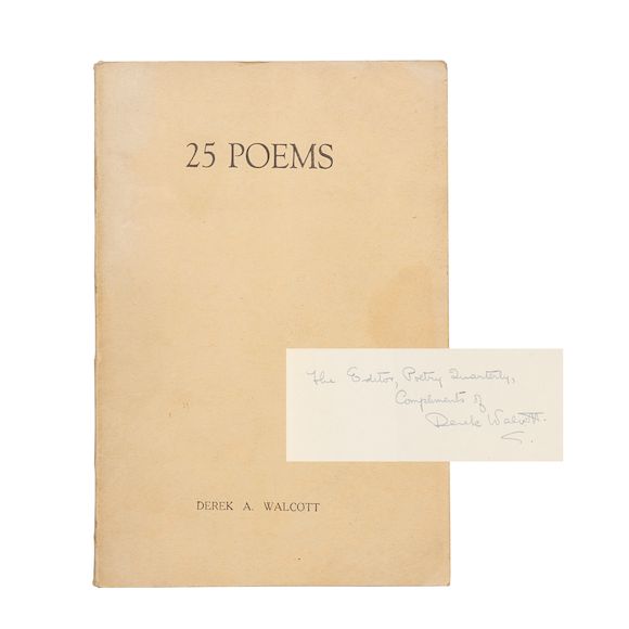 Bonhams : WALCOTT (DEREK) 25 Poems, second edition, AUTHOR'S ...