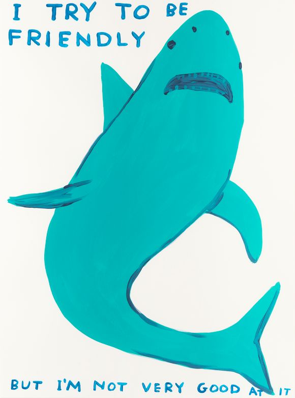 Bonhams : David Shrigley (British, born 1968) I Try to be Friendly ...
