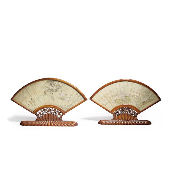 Bonhams : WU BOSEN AND SUNYUN Two fan paintings (4)