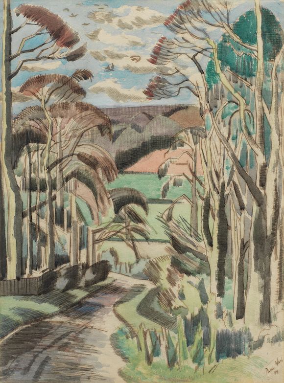 Bonhams : Paul Nash (British, 1889-1946) Early Spring, Fulmer 38 x 28.1 ...