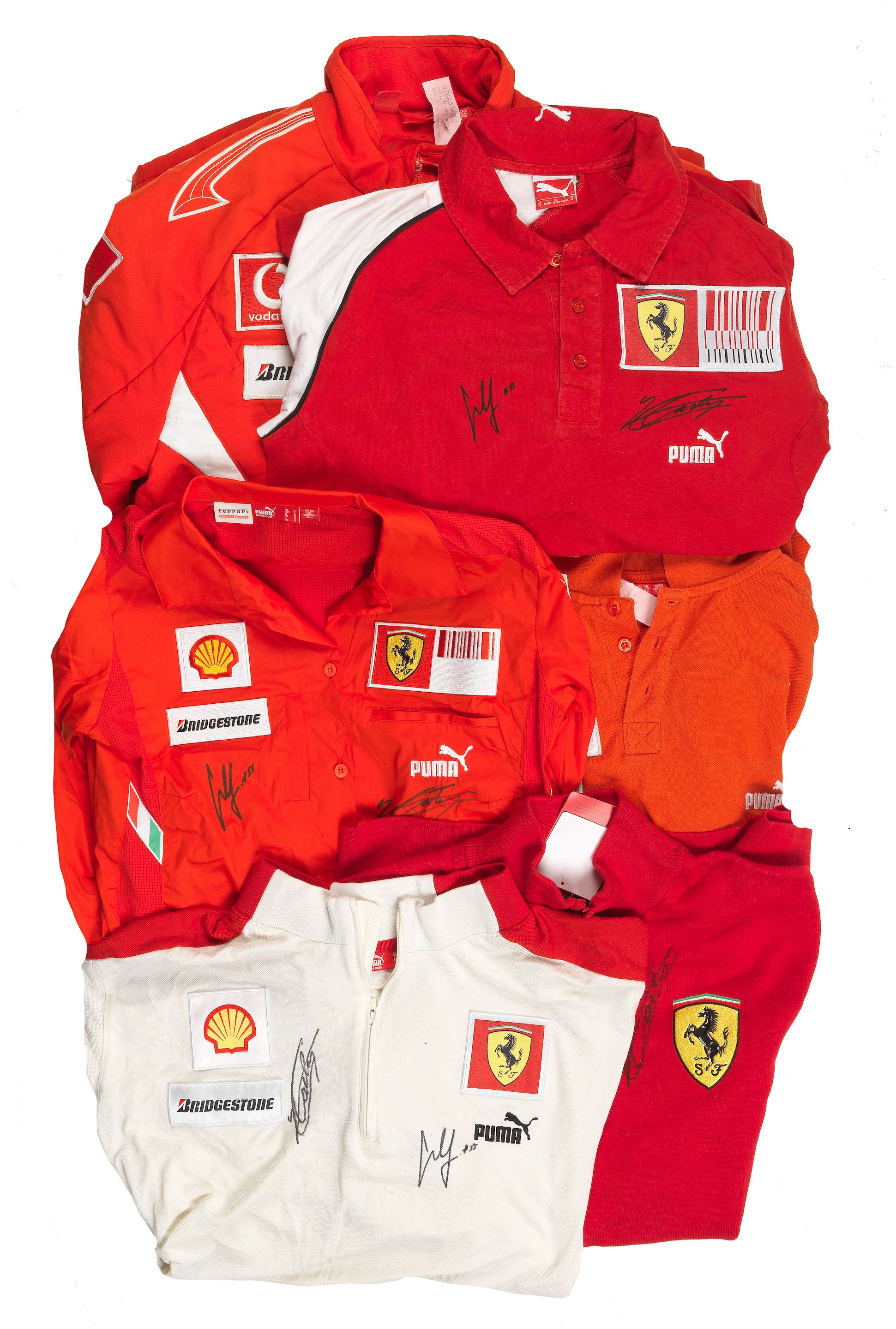 Bonhams Cars : Assorted Scuderia Ferrari F1 clothing signed by Charles ...