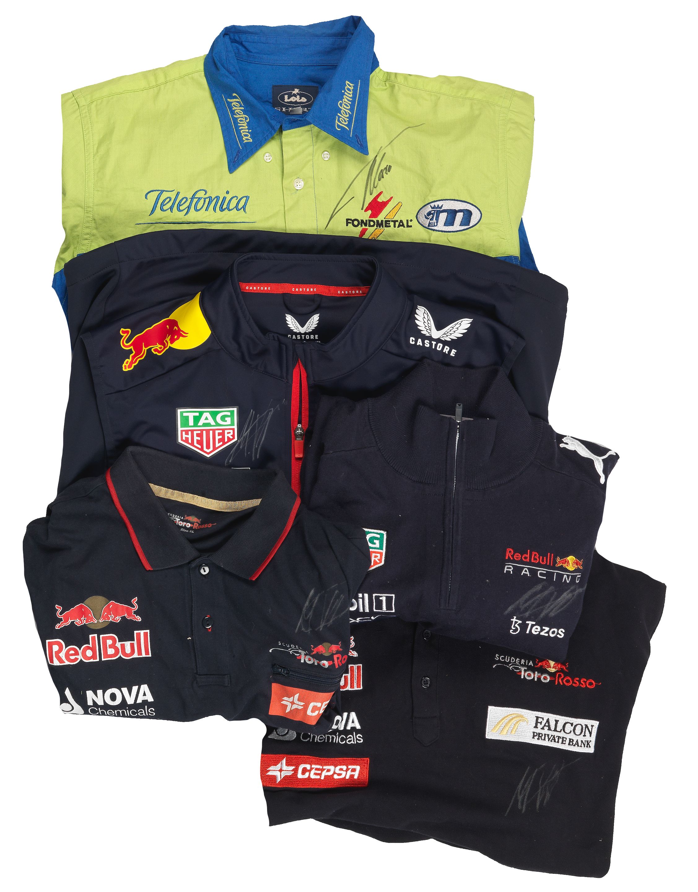 Bonhams Cars : Assorted Red Bull and Toro Rosso F1 clothing signed by ...