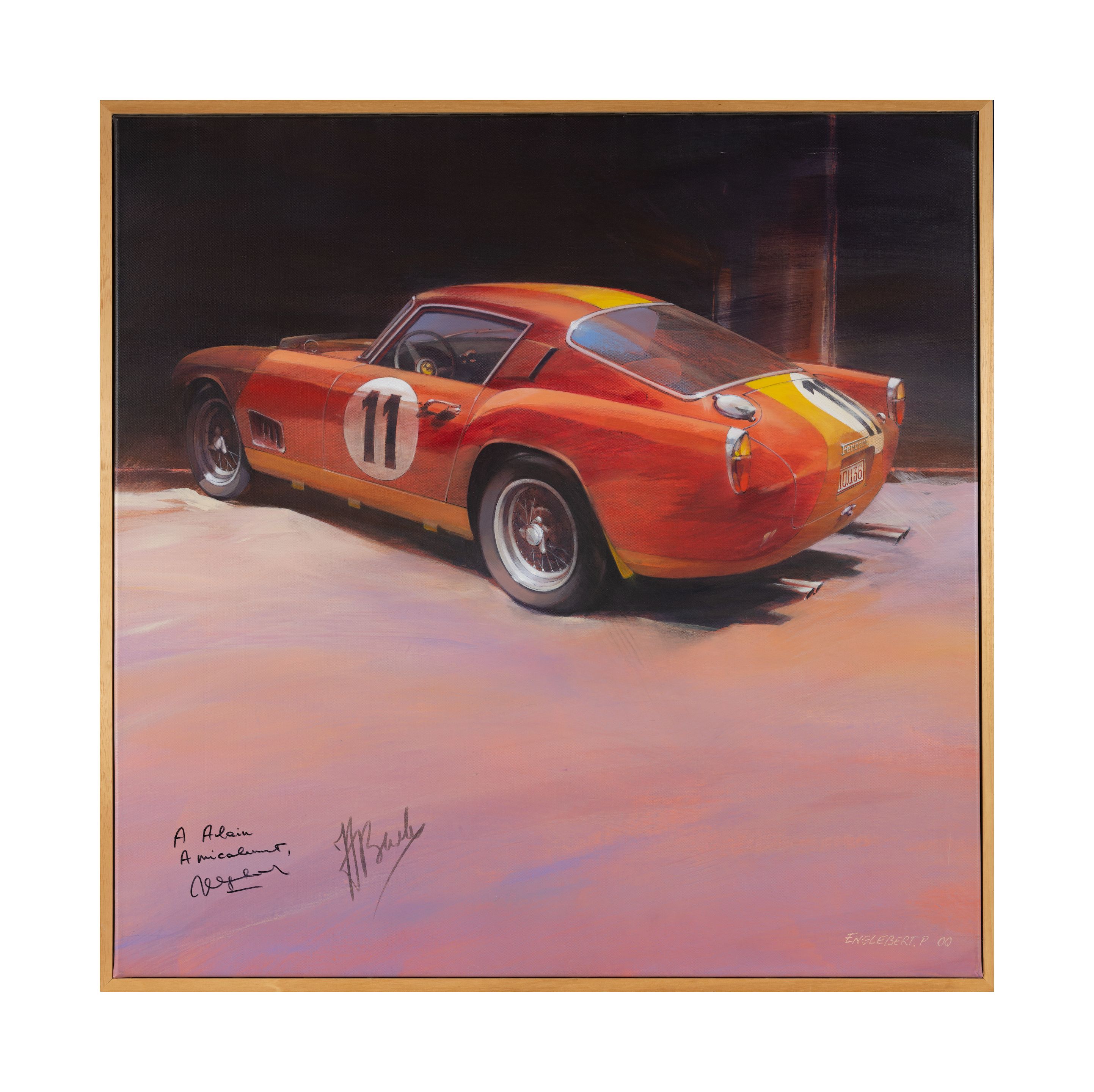 Bonhams Cars : Paiting by Pierre Englebert - Ferrari 250 GT LWB ...