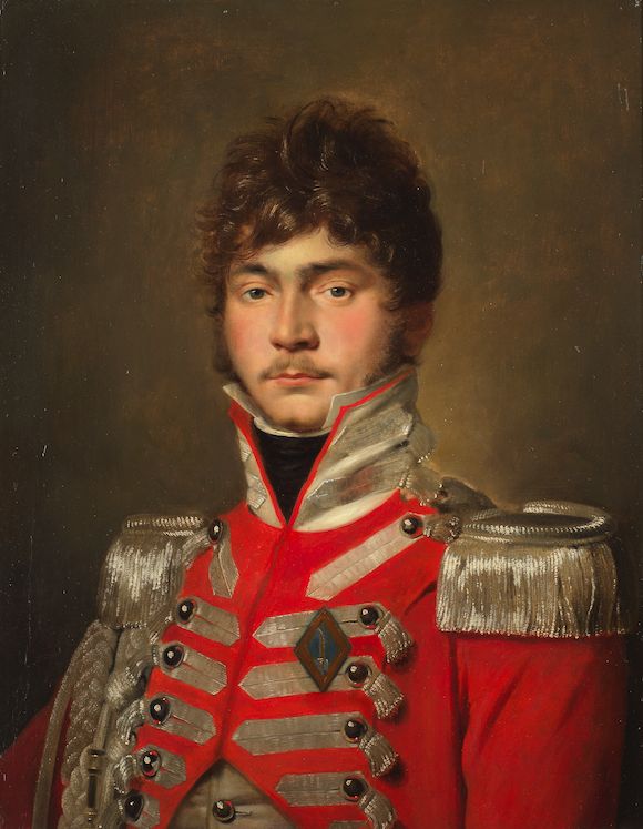 Bonhams : Swedish School, circa 1800 Portrait of an officer, half ...