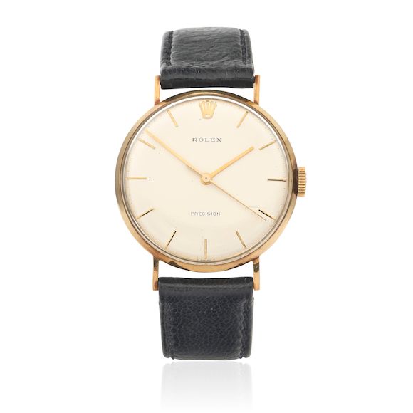 Bonhams : Rolex. A 9K gold manual wind wristwatch Precision, London ...