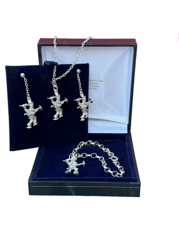 Bonhams : 925 Solid Silver Lucky Chimney Sweep Necklace, Earring ...