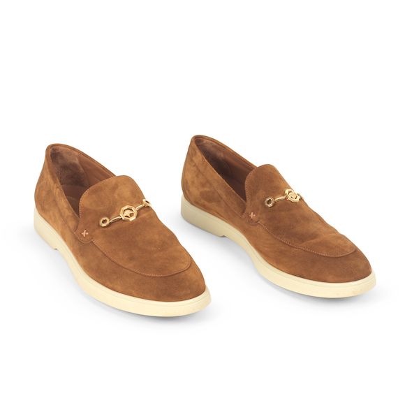 Bonhams : Stefano Ricci: a Pair of Men's Tan Suede Loafers 2020s