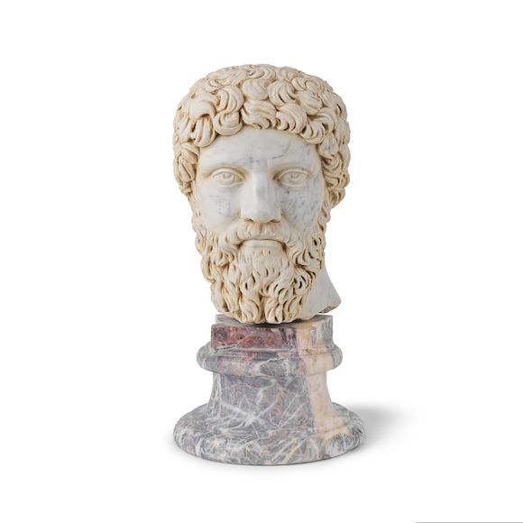 Bonhams Cornette de Saint Cyr : Buste en marbre blanc représentant la ...