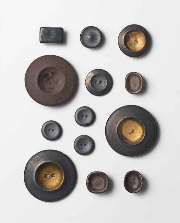 Bonhams : Lucie Rie Thirteen buttons, circa 1945-50
