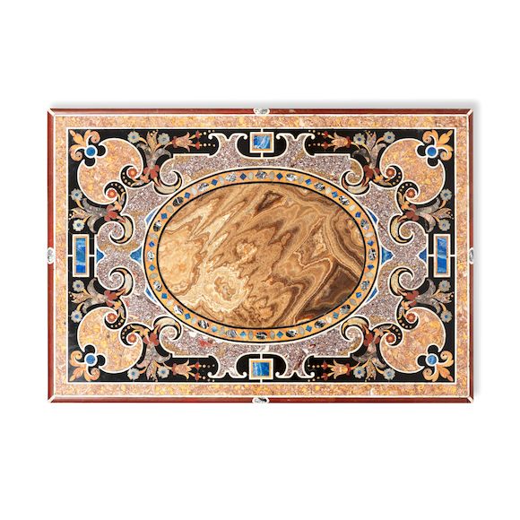 Bonhams Cornette de Saint Cyr : Plateau Italien en marbres divers ...