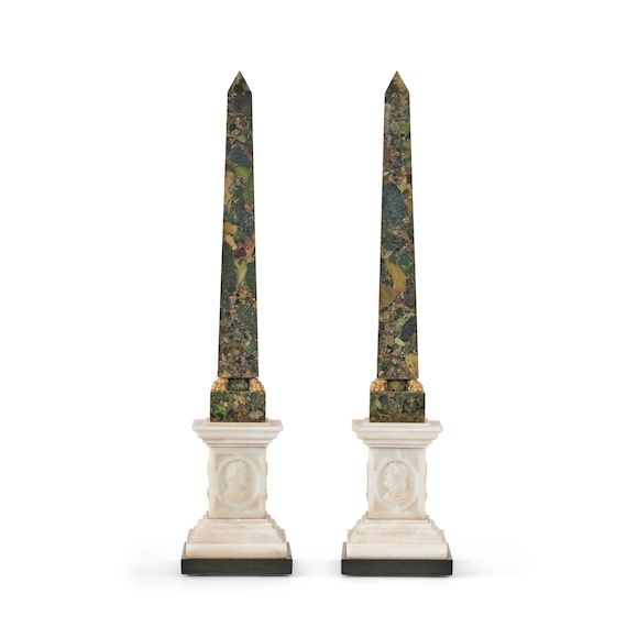 Bonhams Cornette de Saint Cyr : Paire d'obélisques 'Grand Tour' en ...