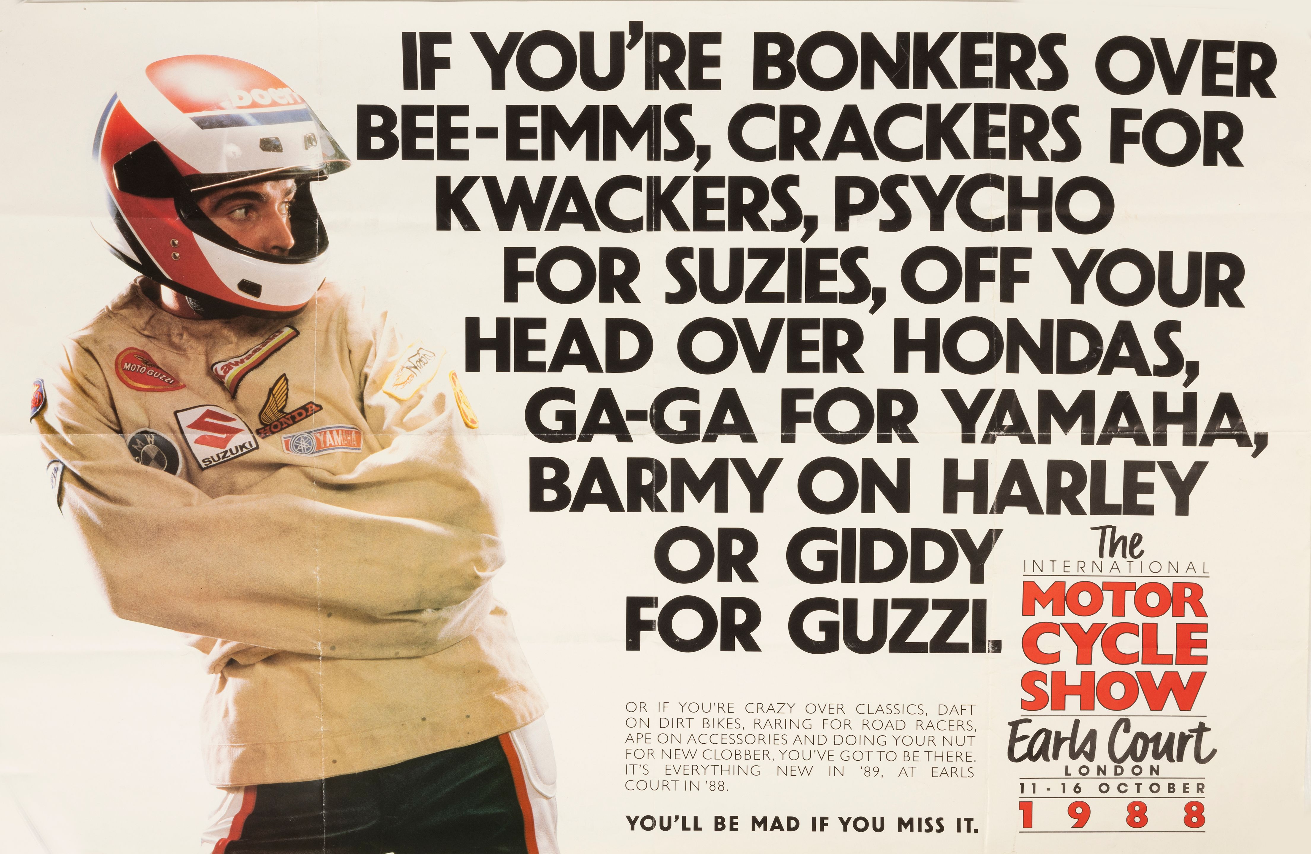 Bonhams Cars : A rare 1988 International Motorcycle Show poster,