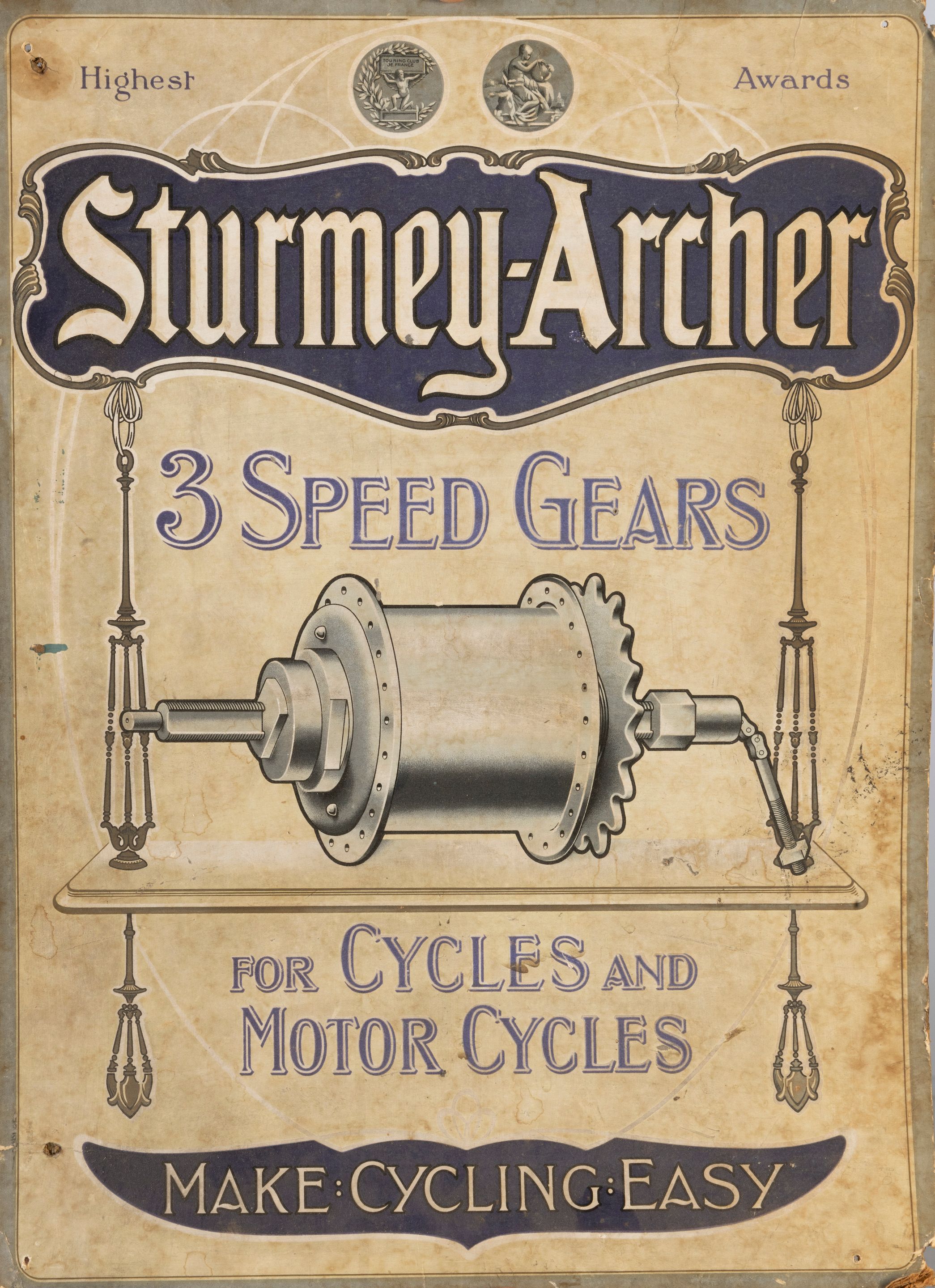 Bonhams Cars : An early Pioneer period Sturmey-Archer gearbox poster,