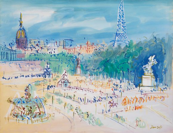 Bonhams : JEAN DUFY (1888-1964) Place de la Concorde (Executed circa 1955)
