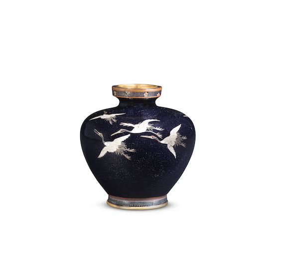Bonhams : OTA HYOZO WORKSHOP A Cloisonné-Enamel Small Baluster Vase ...