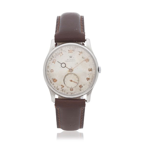 Bonhams Cornette de Saint Cyr : Rolex. A stainless steel manual wind ...