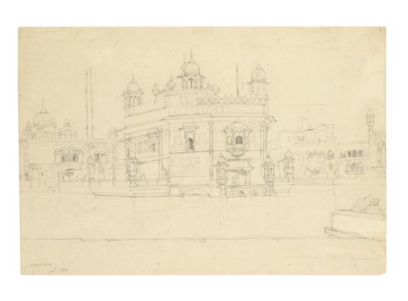 Bonhams : An early drawing of the Golden Temple, Amritsar British ...