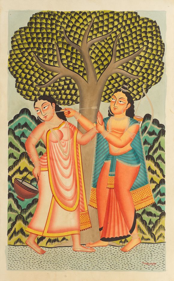Bonhams : Anwar Chitrakar (B.1980) Ramayana Series