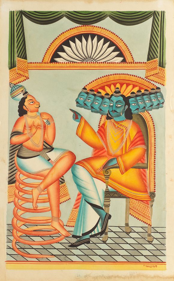Bonhams : Anwar Chitrakar (B.1980) Ramayana Series