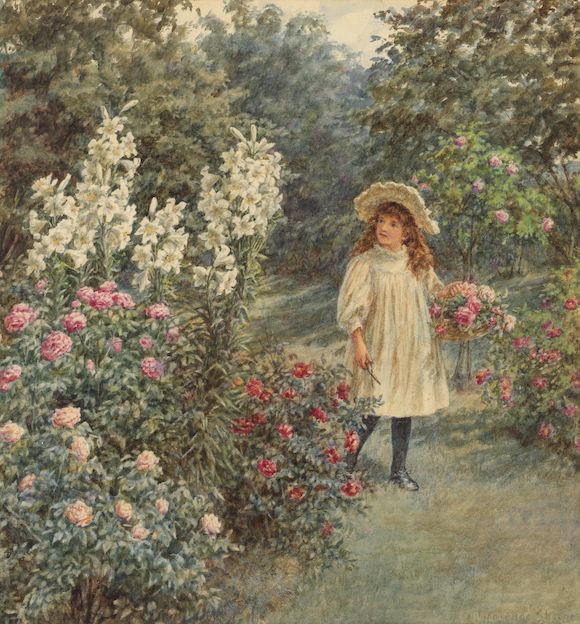 Bonhams : Caroline Paterson Sharpe (British, 1856-1911) The young gardener