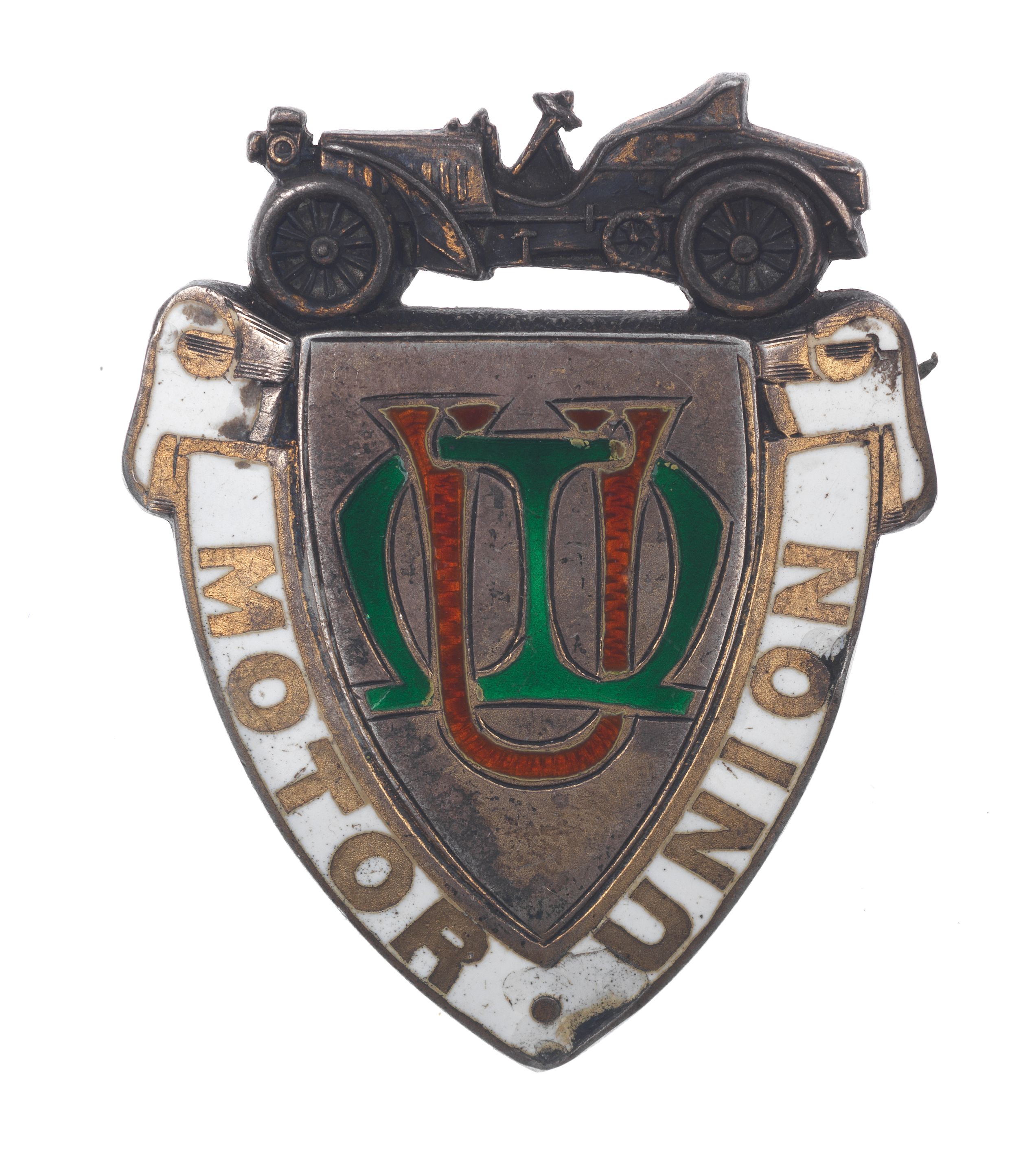 Bonhams Cars : A Motor Union enamel and silver lapel badge, hallmarked ...